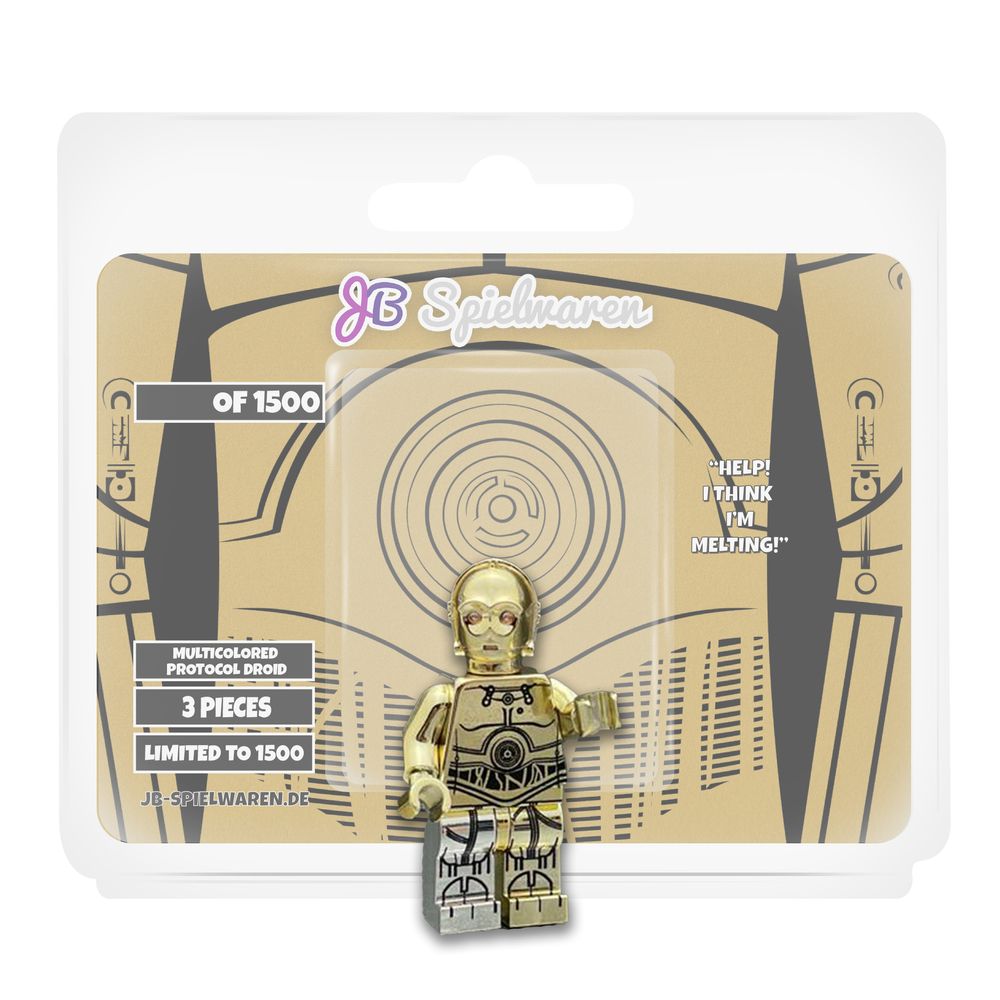 Multicolored Protocol Droid Custom Minifigure