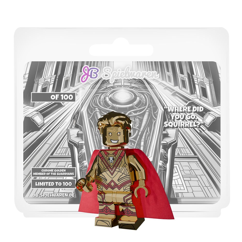 Chrome Gold Member of the Guardians Custom Minifigure