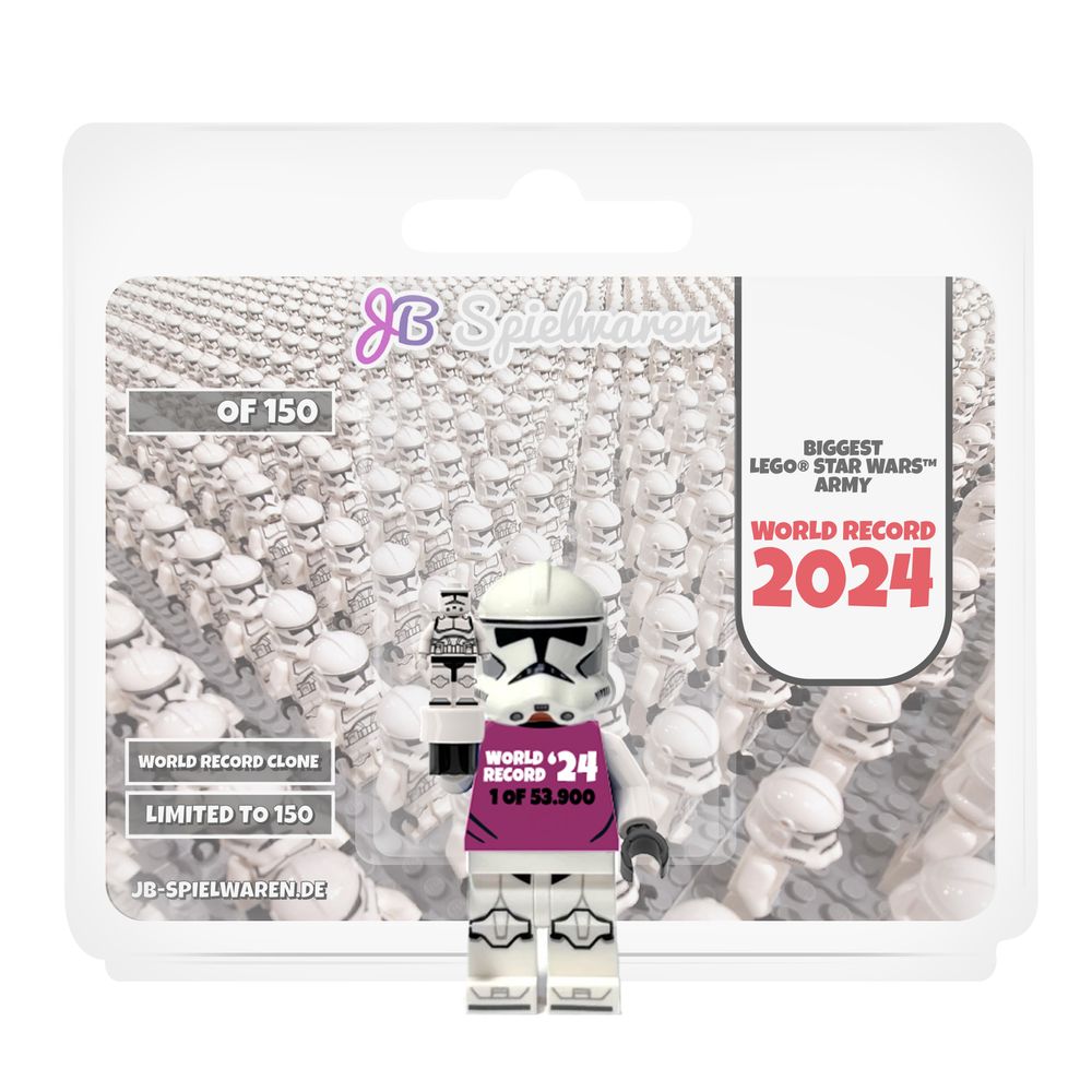 Limited Custom World Record Clone LEGO® Minifigure - Magenta