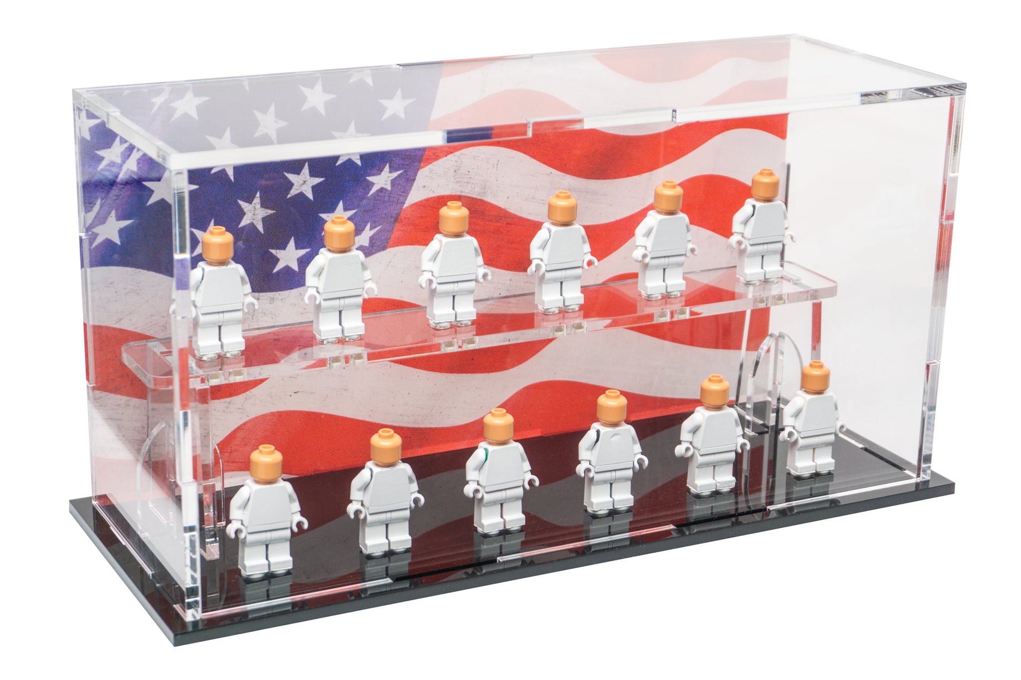 LEGO® Military Minifigure 12-Count Display Case (US Flag)