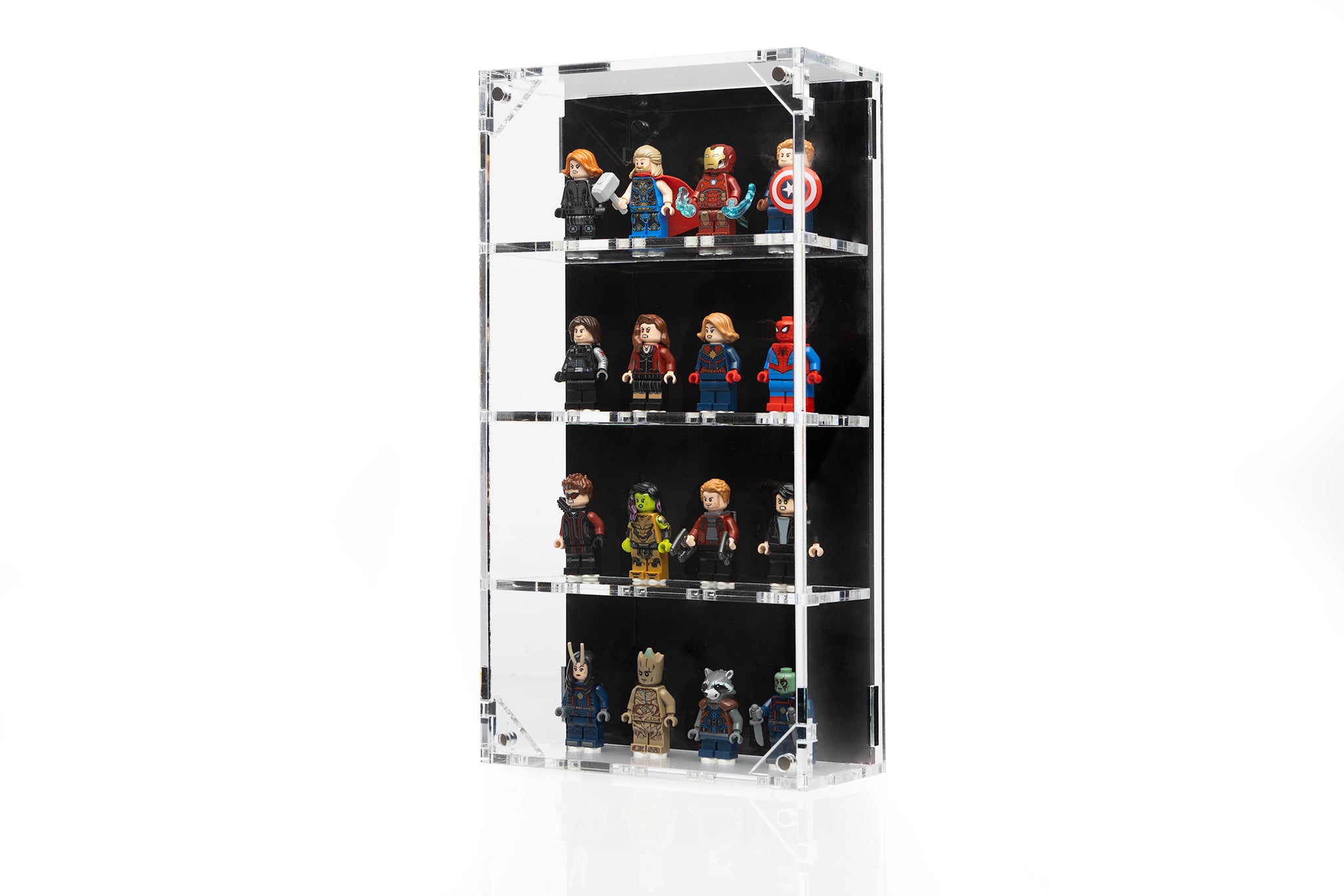 Wall Mounted Display Cases for 16 LEGO® Minifigures | BrickShell Cases