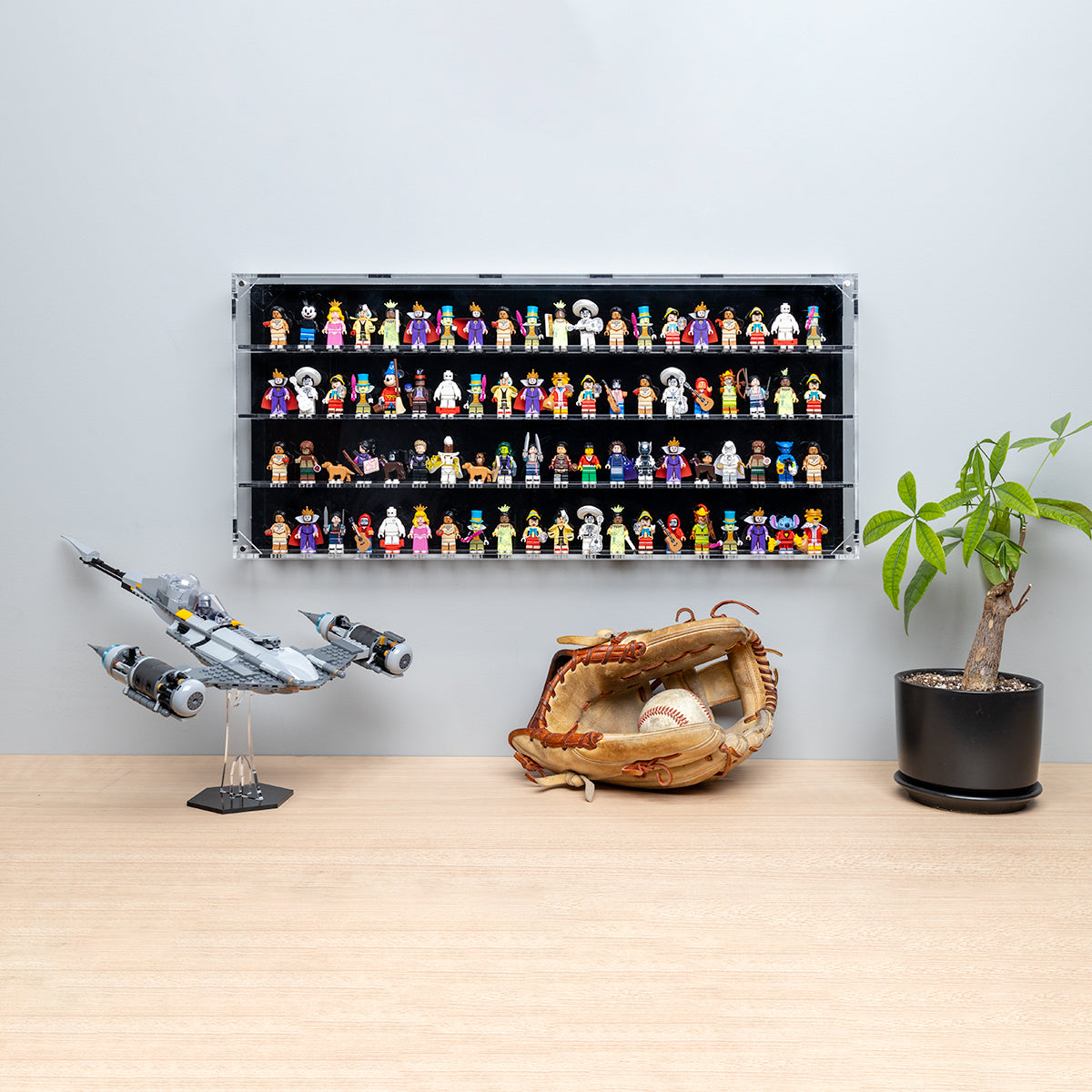 Wall Mounted Display Cases for 40 LEGO® Minifigures