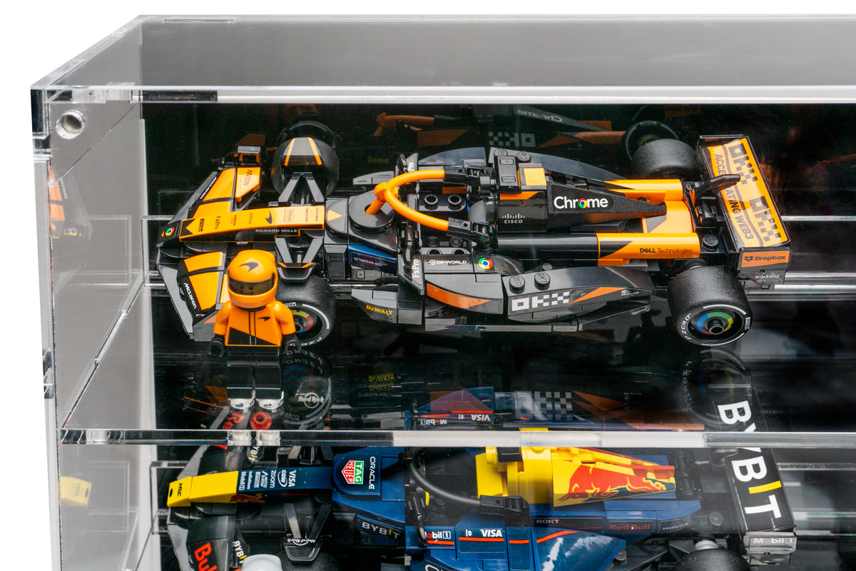 Premium Acrylic Display Case for LEGO Speed Champions F1 Cars (5x2)
