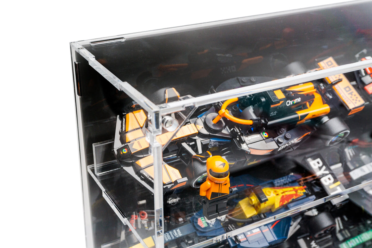 Premium Acrylic Display Case for LEGO Speed Champions F1 Cars (5x2)
